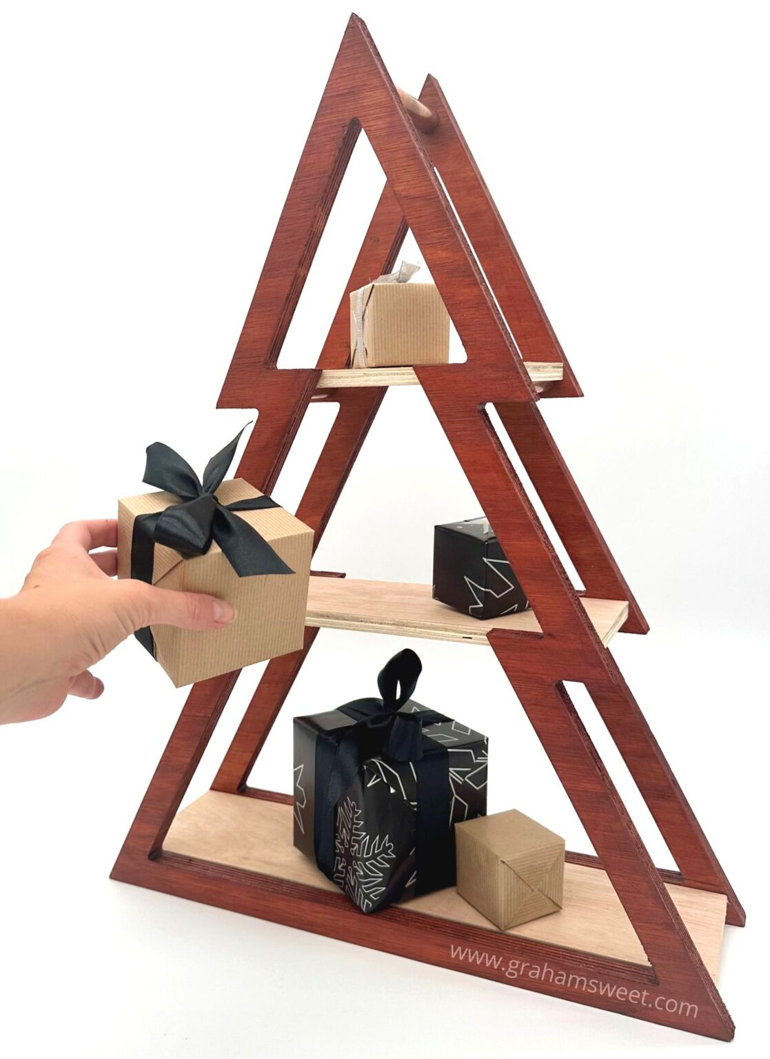 Make your display stand out with Wooden VM Display Shelves