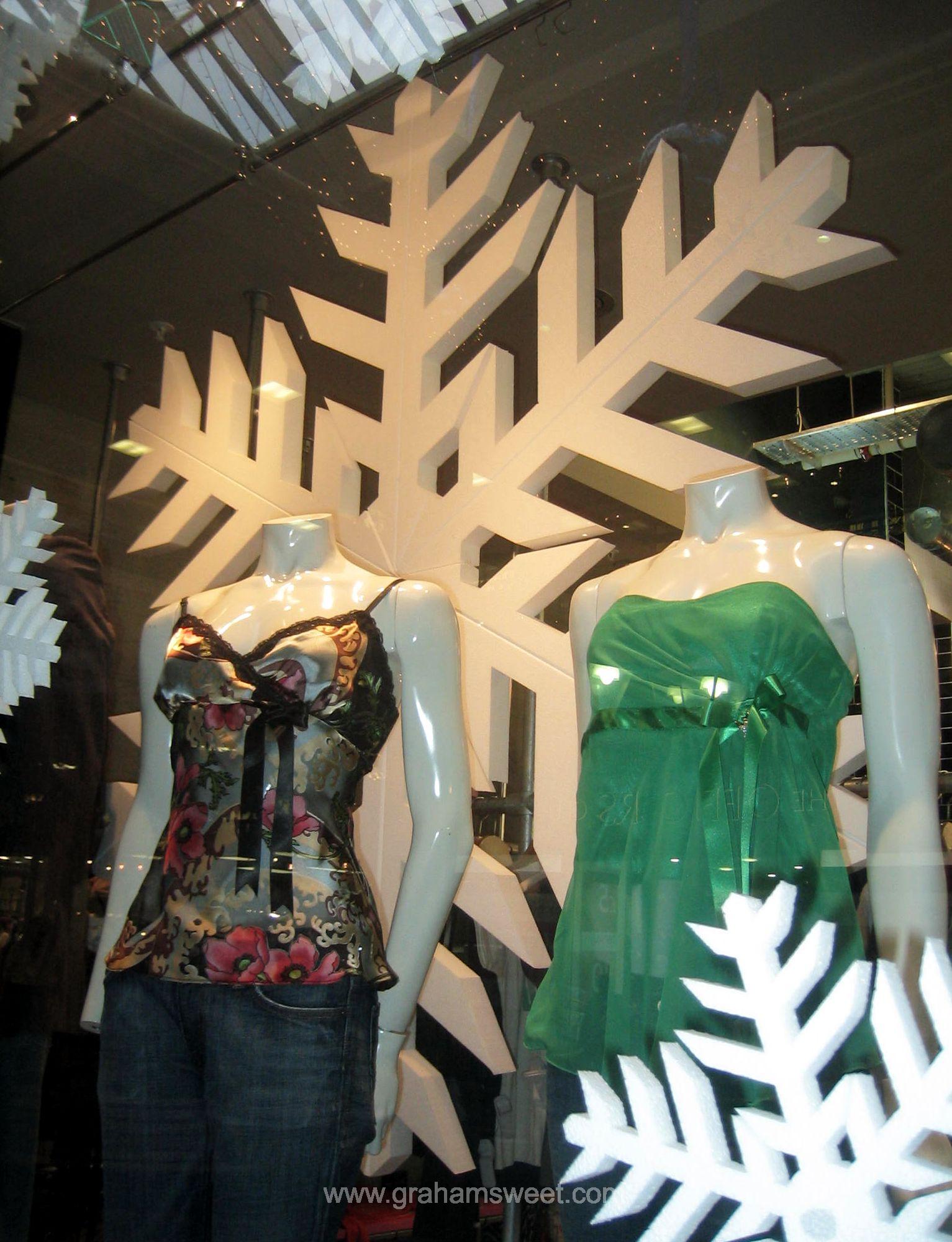 Polystyrene Snowflakes, Decorations for Retail, instore, window display ...