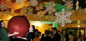 Event theming props. Light weight letters, snowflakes, christmas themed ...