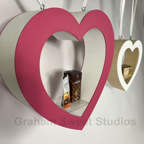 Valentine Heart VM Display Shelves. Decorations for instore, window ...